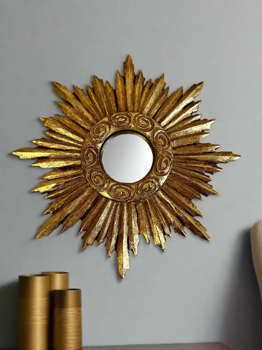 Small Gold Frame Mirror - Starburst – Margo & Plum