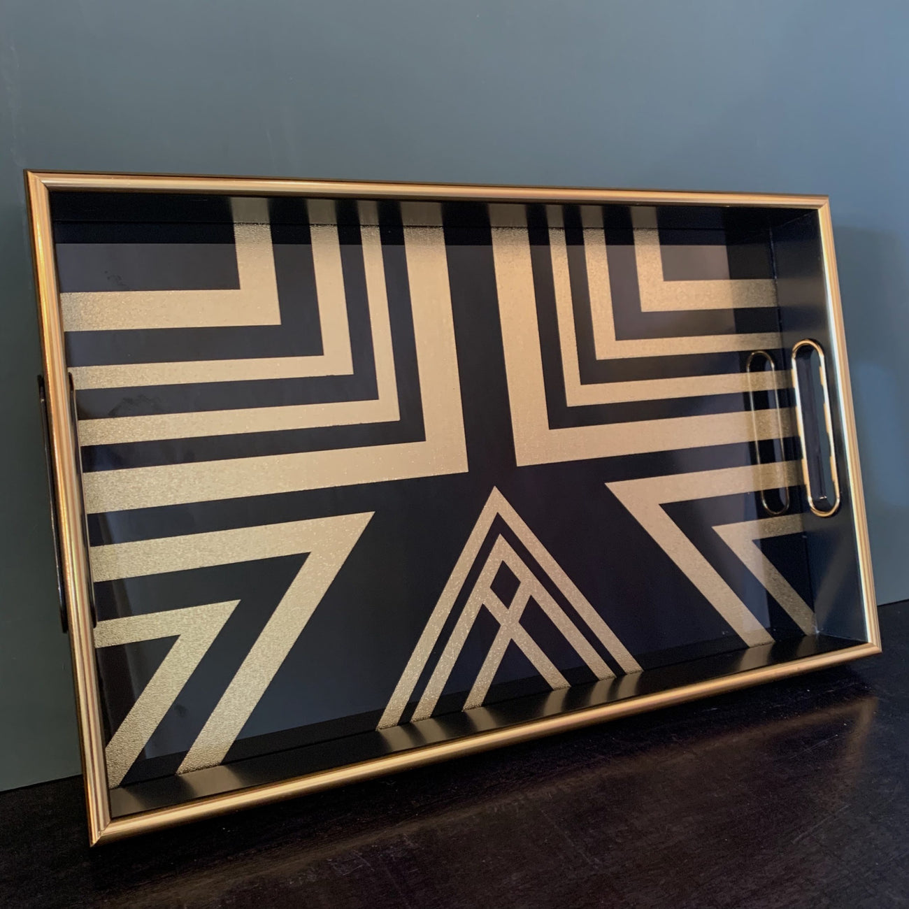 Black & Gold Art Deco Style Tray – Margo & Plum