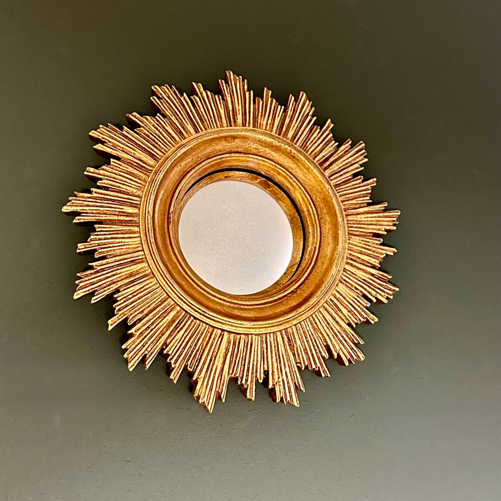 Antiqued Gold mirror with Sun Rays – Margo & Plum