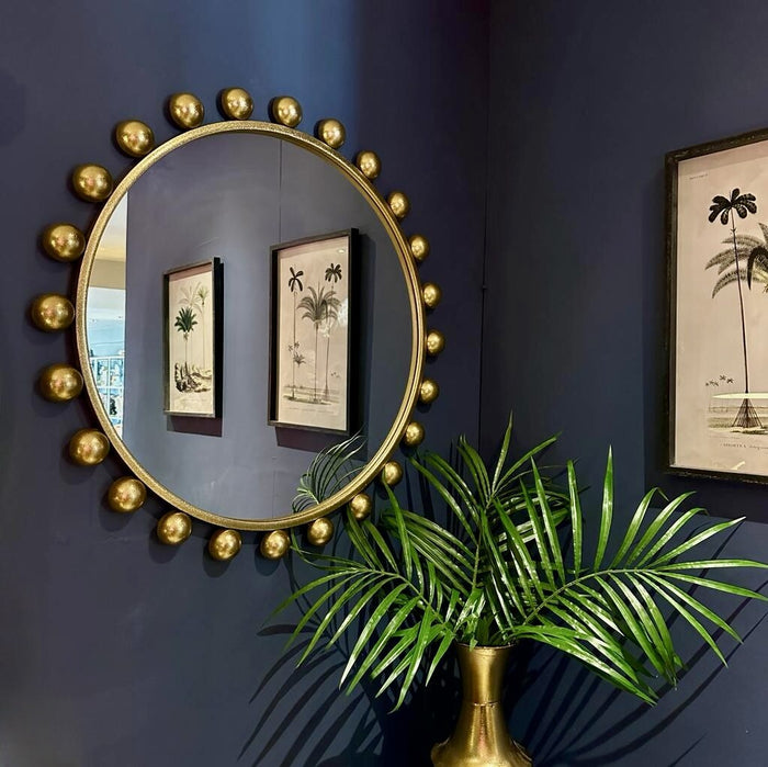 Mirror with Gold Bobble Edge – Margo & Plum